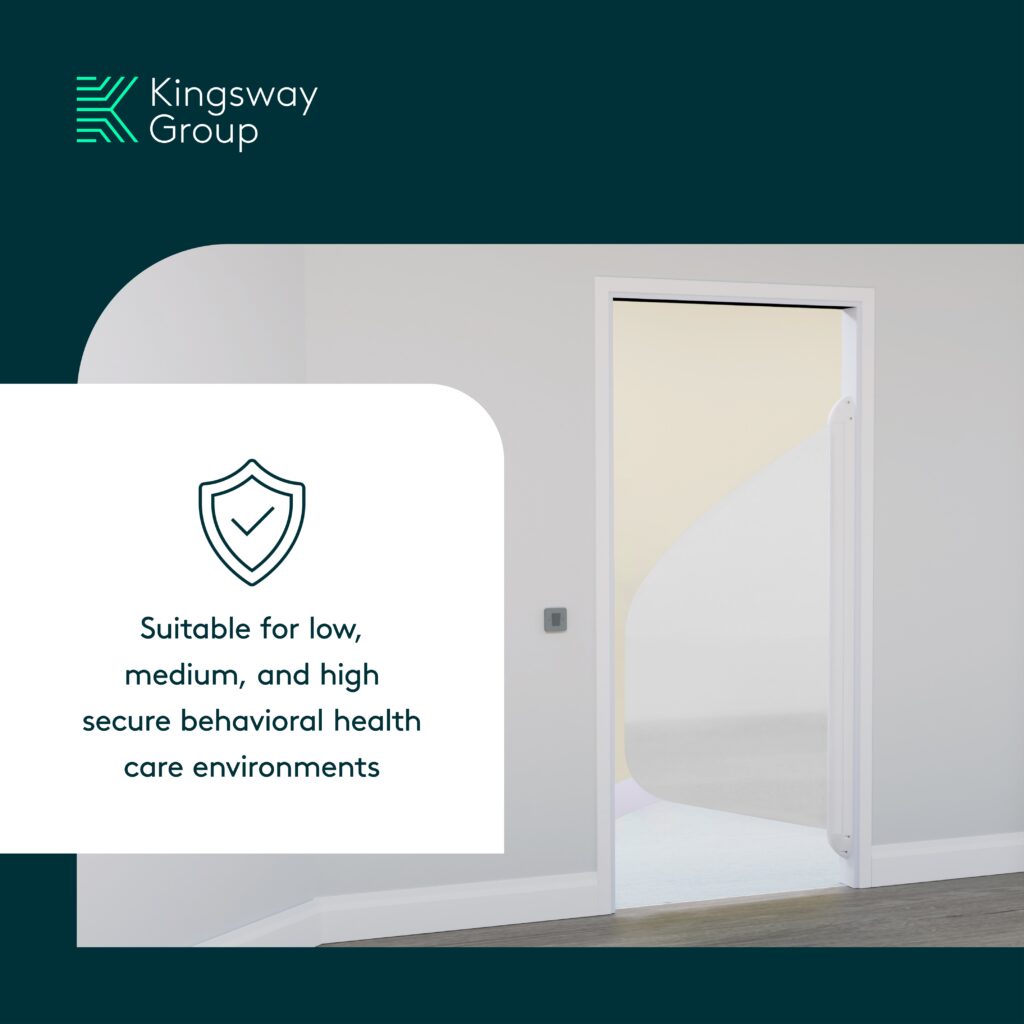 Ligature-resistant SHOWER Doorset for behavioural health en-suite rooms